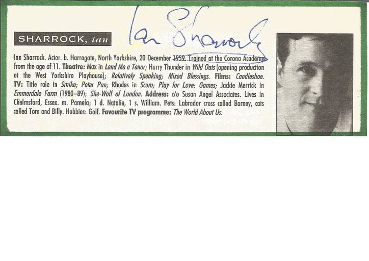 Ian Sharrock Signed Magazine Cutting Approx 3 X 6