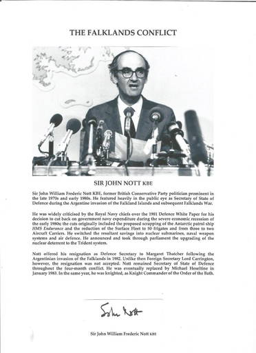 Sir John Knott Kbe Signature Piece Conservative Party