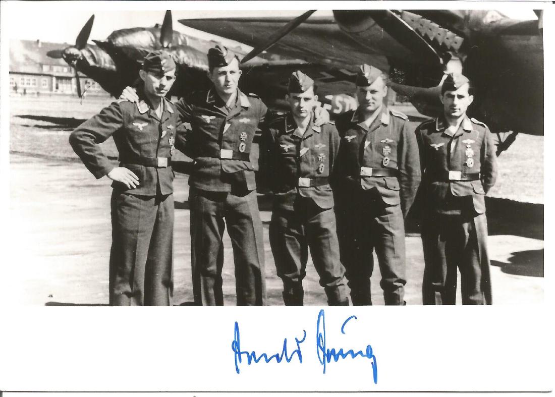 Luftwaffe ace Lieutenant Arnold Doring signed black and - Jul 24, 2019 ...