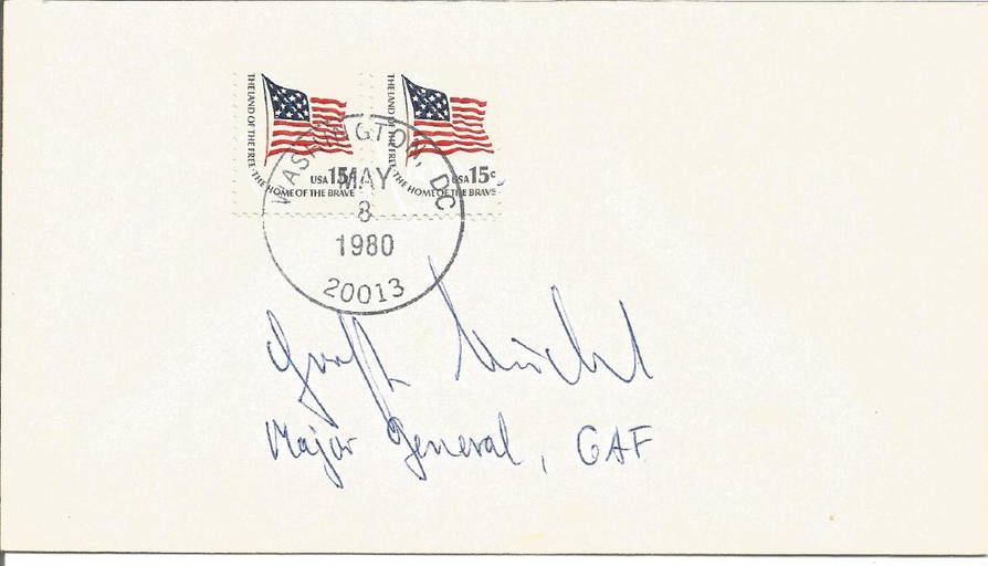 Luftwaffe Ace Major General Horst Rudat Signed Envelope