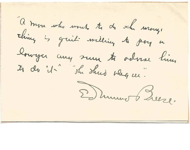 Edmund Breese signed piece approx 5 x 4 inches attached - Jul 29, 2019 ...