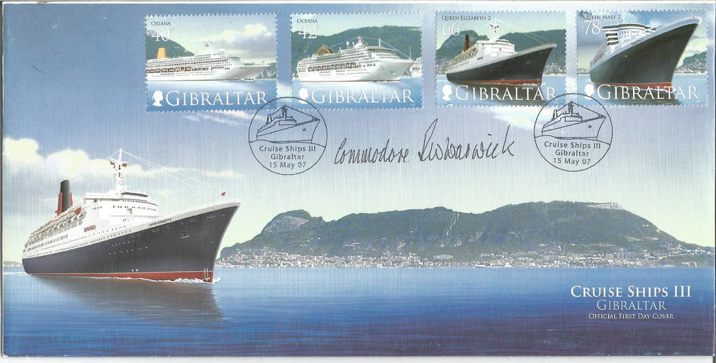 Commodore Ronald W. Warwick Signed Gibraltar Official