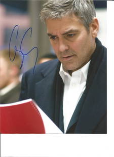 Actor George Clooney Photo Signed