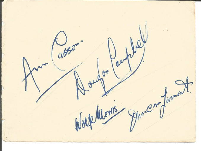 Ann Casson, Douglas Campbell, Wolfe Morris Actors