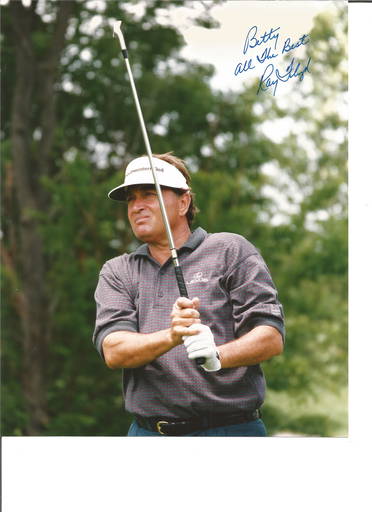 Ray Floyd Dedicated Signed Colour Photo Golfer. Good