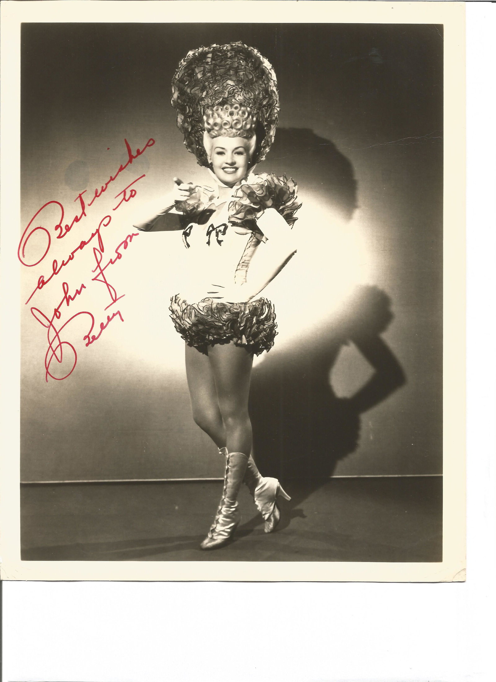 Betty Grable signed vintage 10x8 photo. (December 18, - Jan 29, 2020 ...
