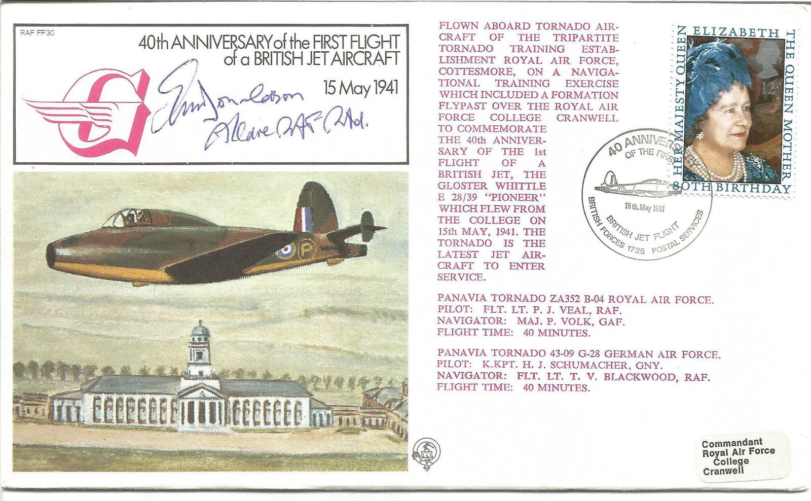 First Flight of a British Jet Aircraft official signed - Feb 14, 2020 ...