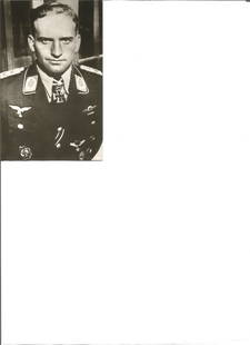 German Pilot Hans Karl Stepp Photo Signed