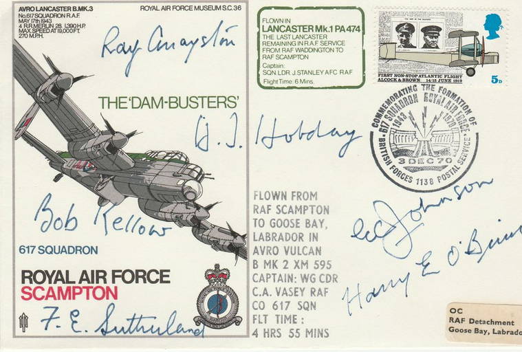 Dambusters Rare multiple signed Avro Lancaster SC36 - Apr 08, 2020 ...