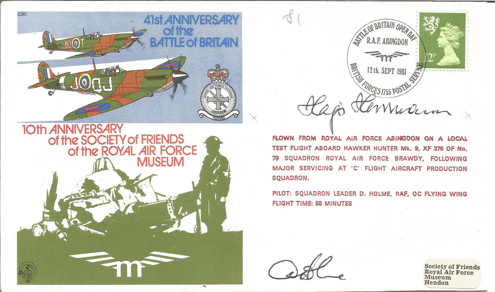 Luftwaffe Ww2 Ace Hajo Herrmann Kc And Pilot Signed