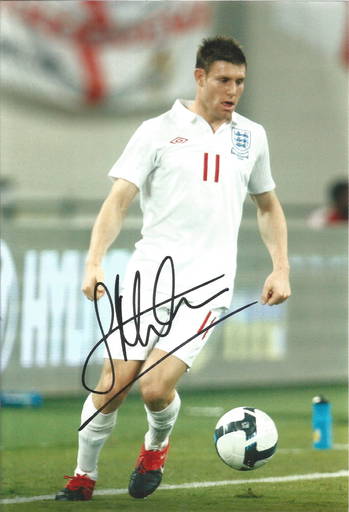 Football James Milner 10x8 Signed Colour Photo Pictured