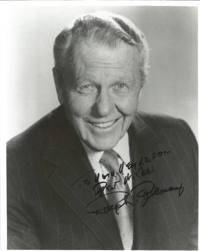 Ralph Bellamy Signed 10 X 8 Inch B/w Portrait Photo,