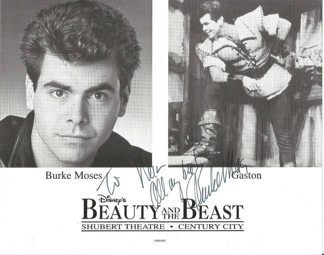 Burke Moses Signed 10x8 Beauty And The Beast Gaston