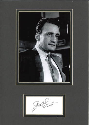 George C Scott Autograph Presentation, Signature Piece