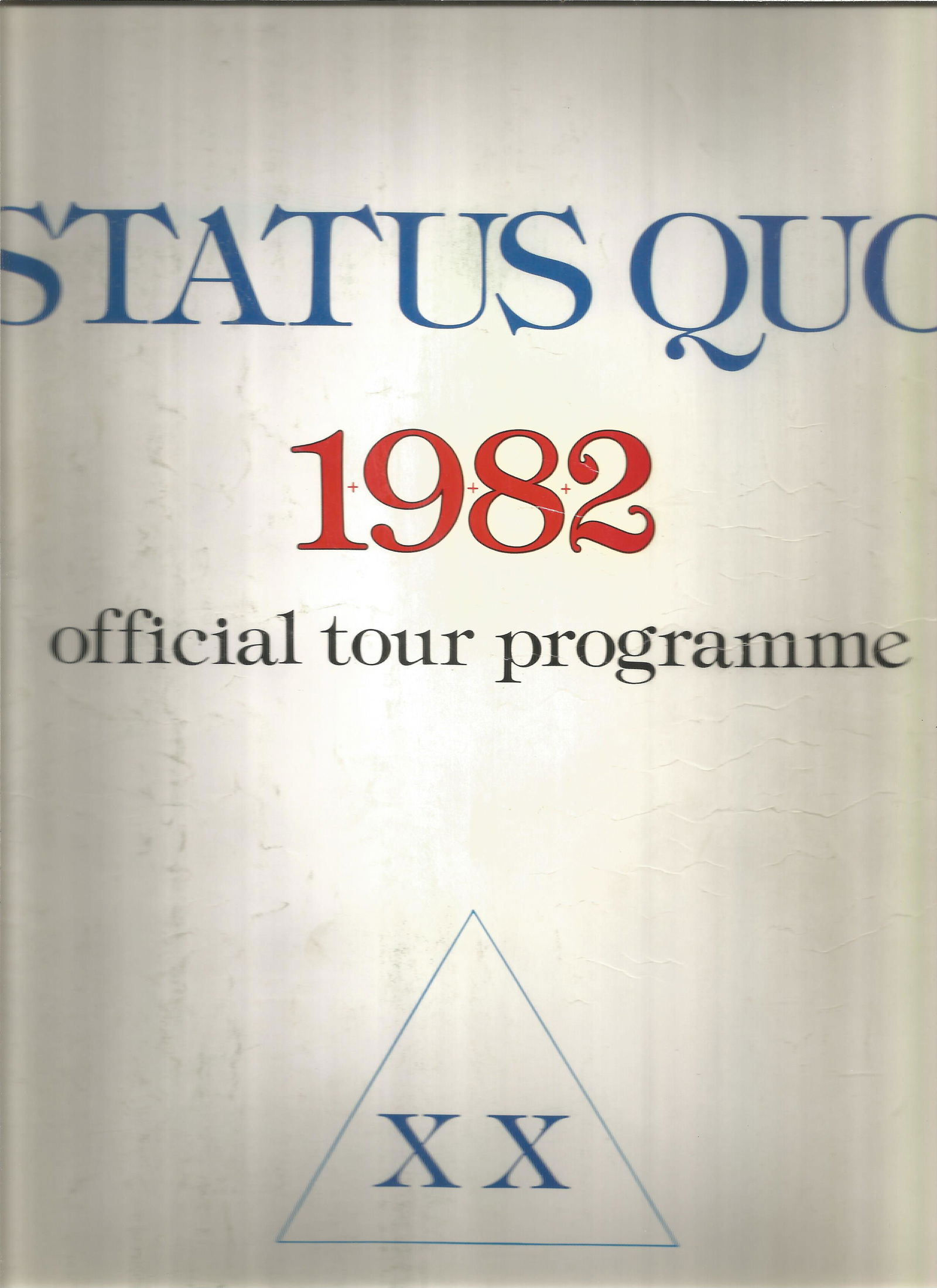 Status Quo 1982 Official Tour Programme Unsigned. Good