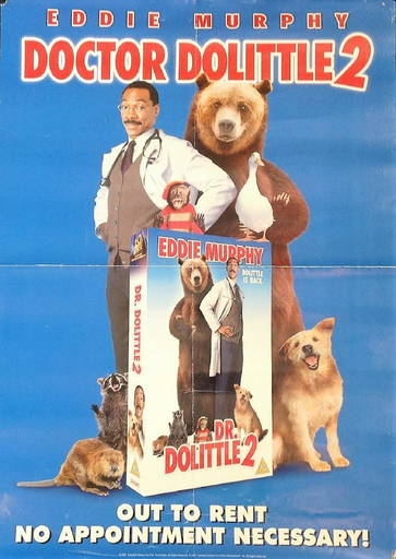 Dr Dolittle 2, 2001 Movie Poster Starring Eddie Murphy
