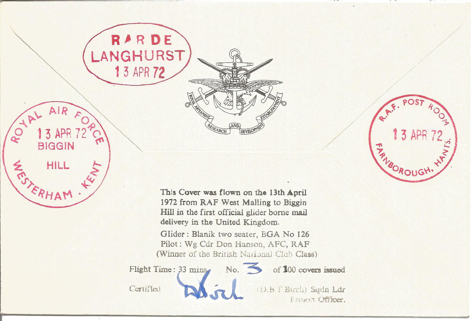 Sir Dermot Boyle W Cdr Don Hanson and W Cdr Dennis (#0727) on Nov 20 ...