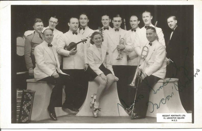 Oscar Rabin signed 6 x 4 inch bw photo postcard Band (#0002) on Nov 30 ...