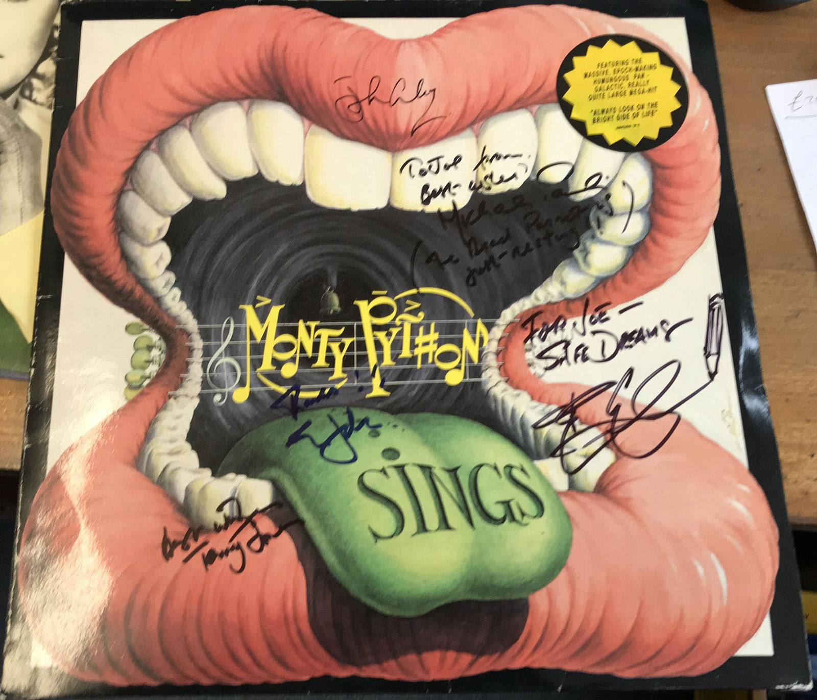 Monty Python Cast Multiple Signed Sings 33rpm Record