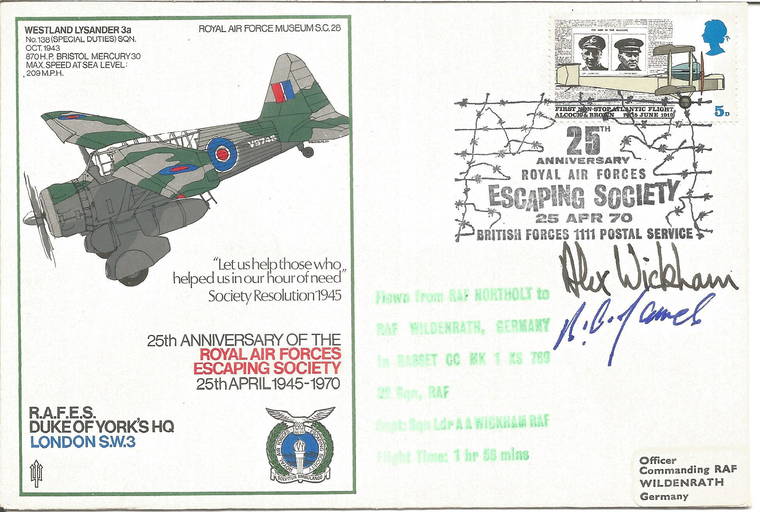 Sqn Ldr Alex Wickham And Great Escaper Jimmy James