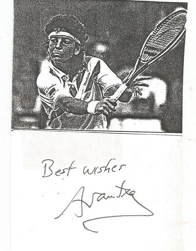 Arantxa Sanchez Vicario Signed 6x3 Paper. Good