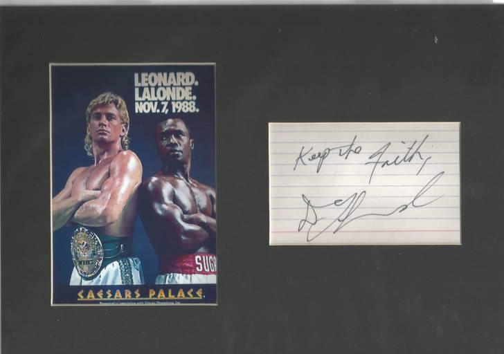 Boxing Donny Lalonde 12x8 Mounted Signature Piece.