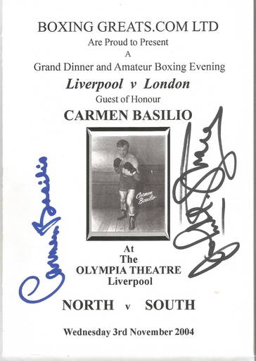 Boxing Carmen Basilio & John H Stracey Signed Liverpool