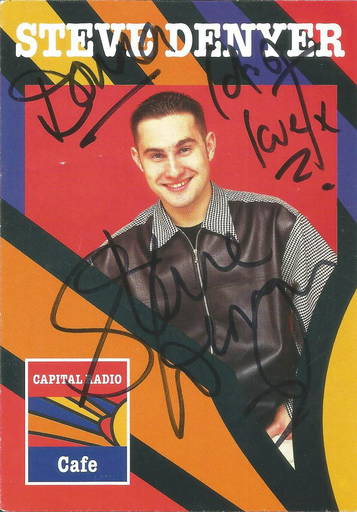 Steve Denyer Signed 6x4 Colour Capital Radio Promo