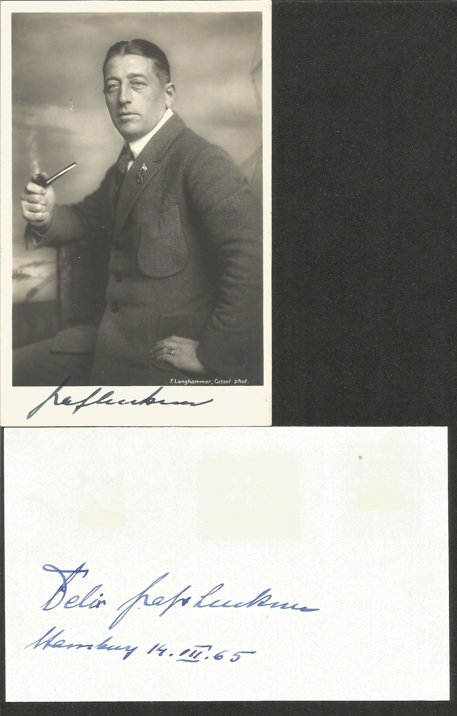 Count Luckner signed collection. Includes 1 photo and 1 (#0307) on Aug ...