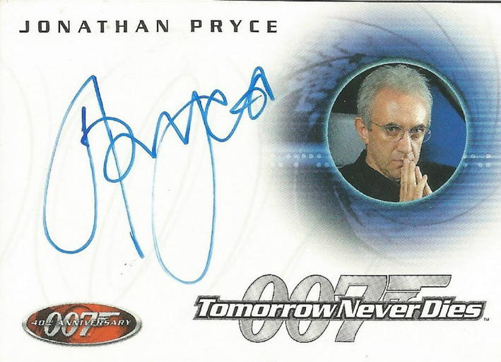 Jonathan Pryce signed Tomorrow Never Dies 4x3 autograph - Aug 18, 2021 ...