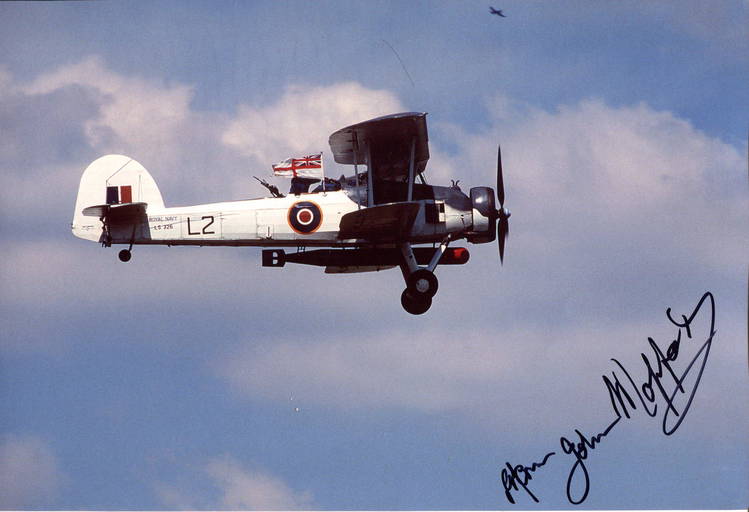 The Bismarck Attack Pilot John Moffat Signed Photo Of A