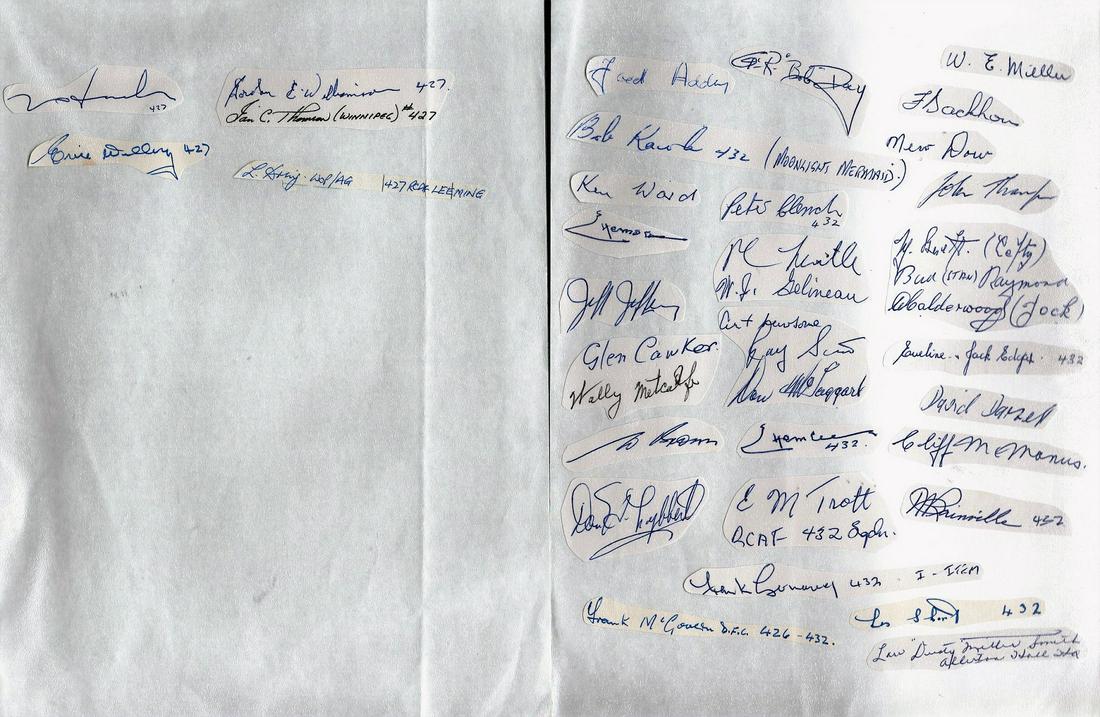 Multi Signed Collection Of Raf Pilots/staff Signatures