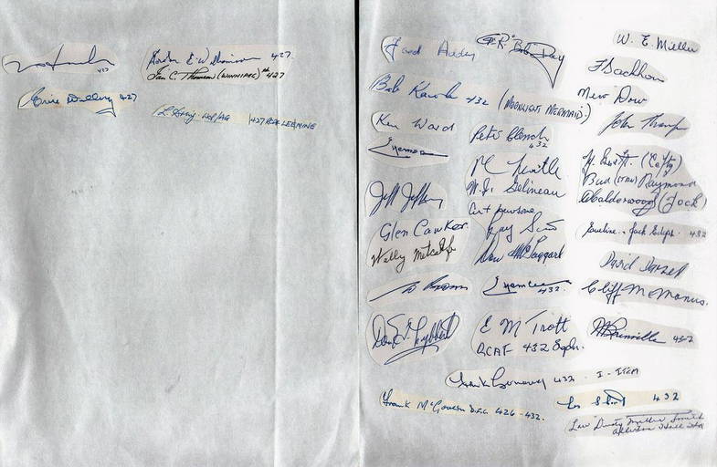 Multi Signed Collection Of Raf Pilots/staff Signatures