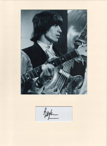 Bill Wyman Signature Piece In Autograph Presentation.