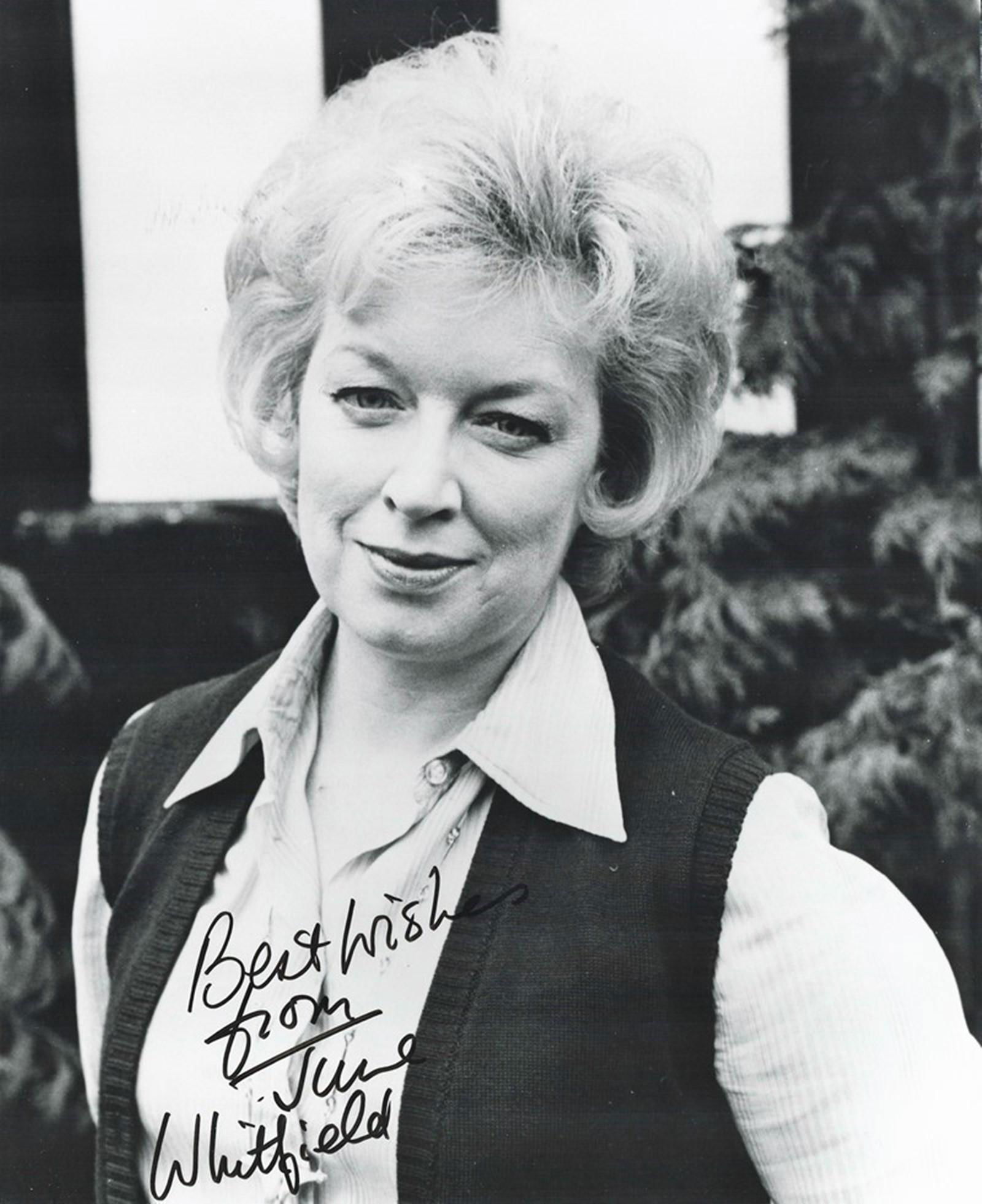 Actor June Whitfield 10x8 Black and White Signed Photo (#0428) on Sep ...