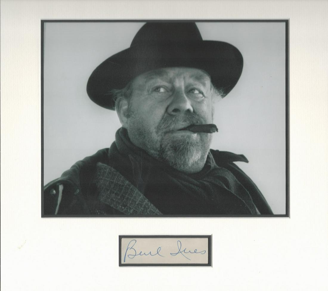 Burl Ives actor signature piece autograph presentation. (#0316) on Oct ...