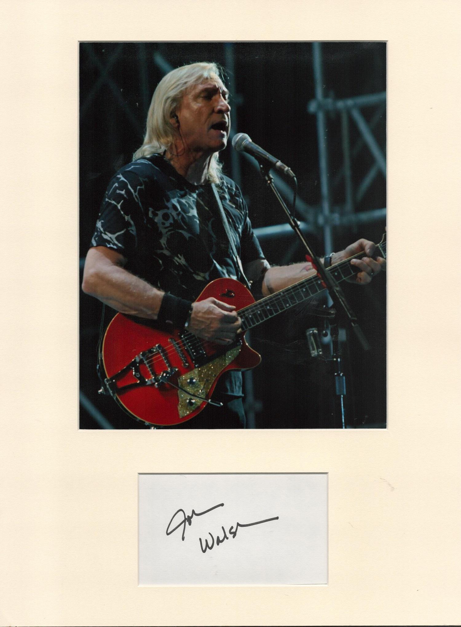 Joe Walsh signature piece autograph presentation. (#0592) on Oct 13 ...