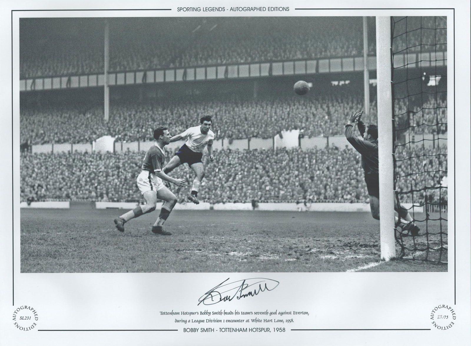 Football Bobby Smith 16x12 hand signed colourised photo (#1117) on Oct ...