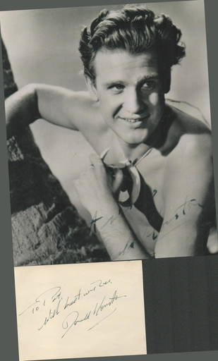 Donald Houston And Emrys Jones, Actors. 2 Signed Pages