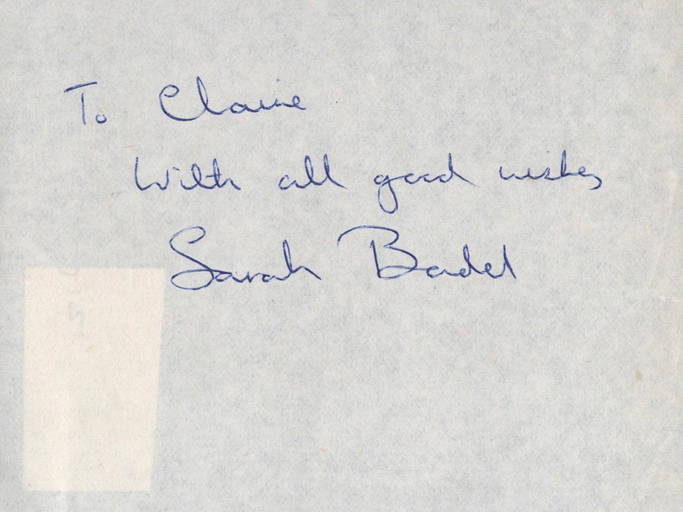 Sarah Badel signed and dedicated 4x5 white page (#0440) on Oct 29, 2021 ...