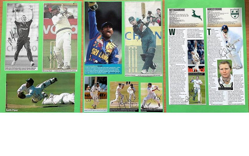 Cricket Collection 3 A4 sheets with affixed photos and - Nov 23, 2021 ...