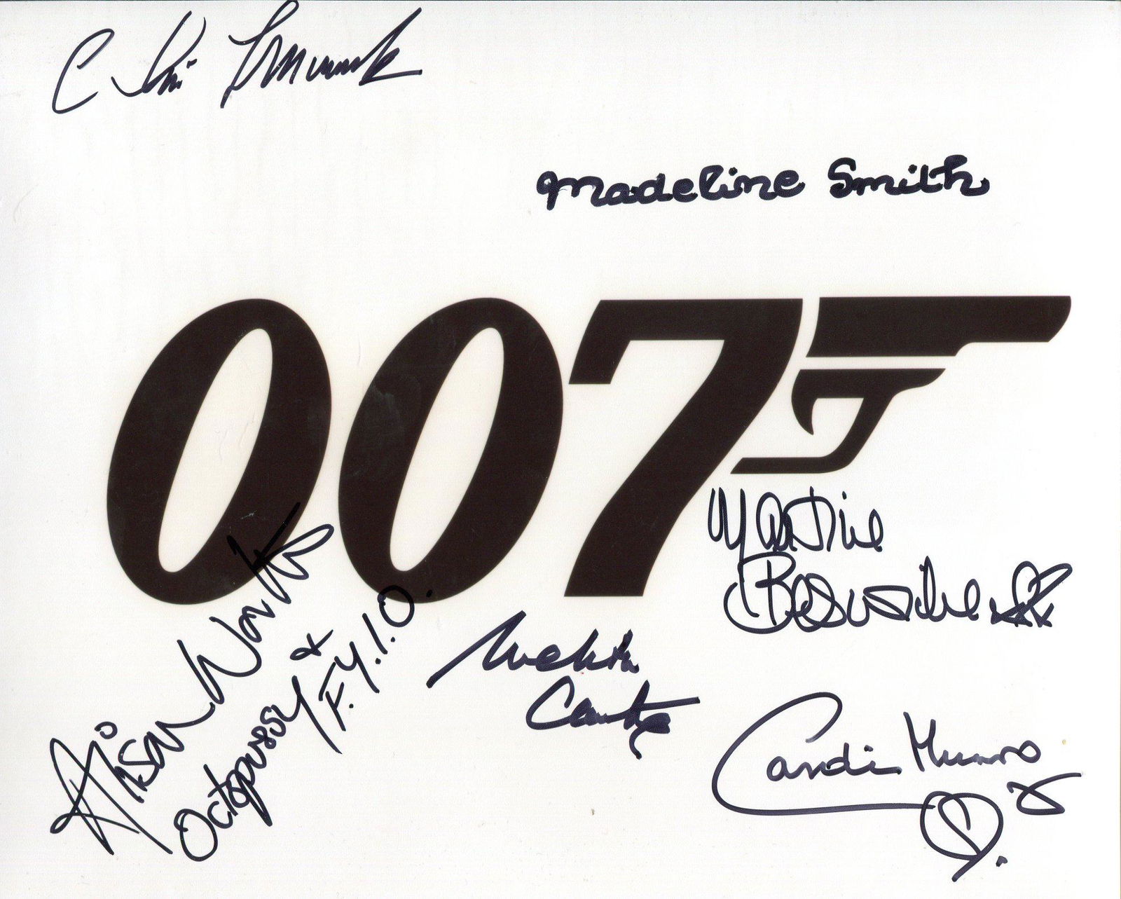 James Bond 8x10 photo signed by SIX actors who appeared - Nov 24, 2021 ...