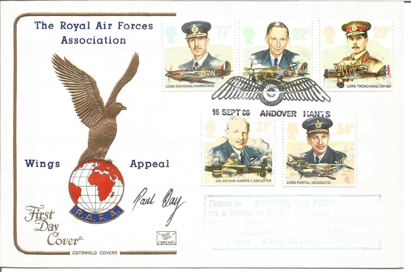 The Royal Air Forces Association Wings Appeal signed (#2095) on Dec 03 ...