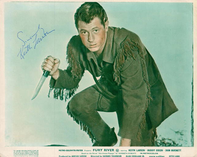 Keith Larsen (1924 2006) Actor Signed ""fury River""