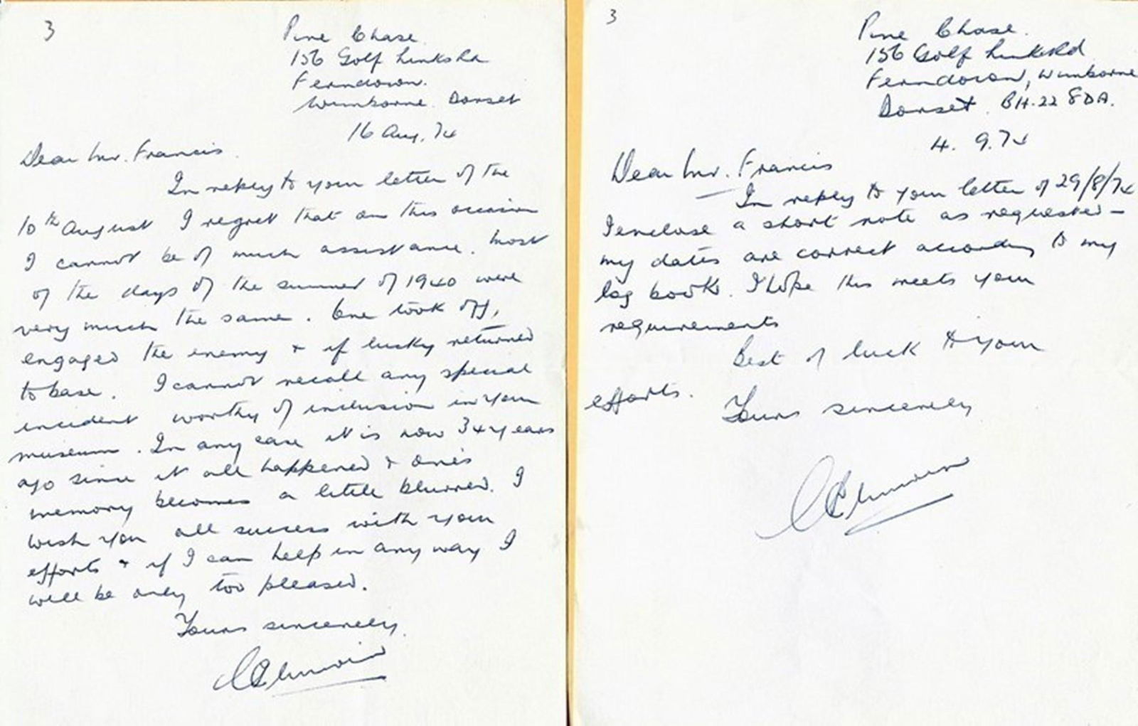 George Cecil Unwin, DSO, DFM and Bar, 608 Sqn WW2 (#0788) on Jan 07 ...