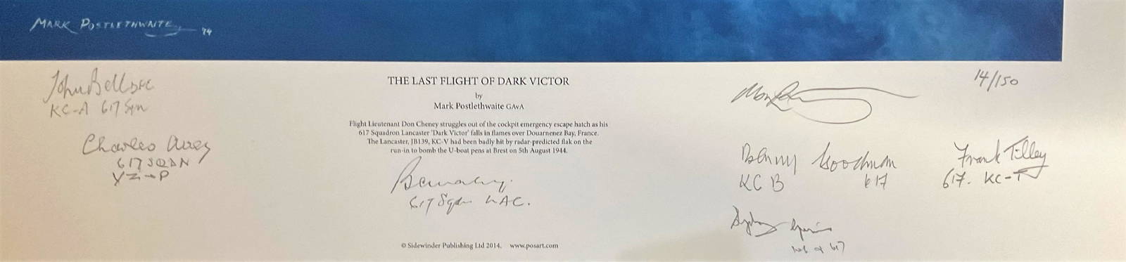 WW2 Mark Postlethwaite Multi Signed Colour 28x19 (#0260) on Jan 26 ...