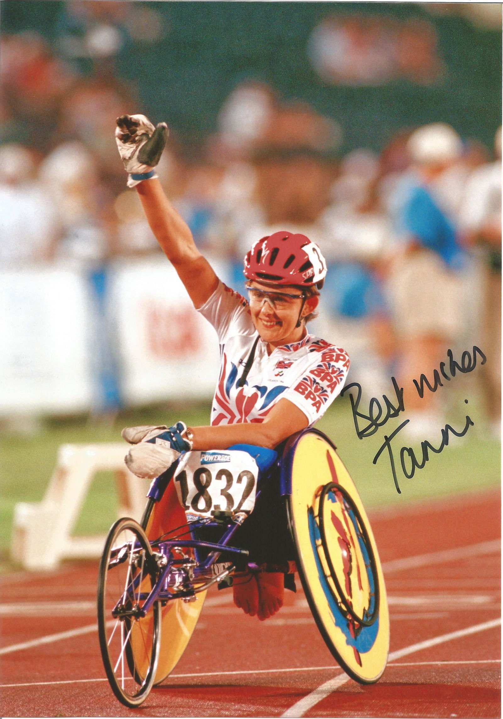Tanni Grey Thompson Signed Paralympics 8x12 Photo. Good