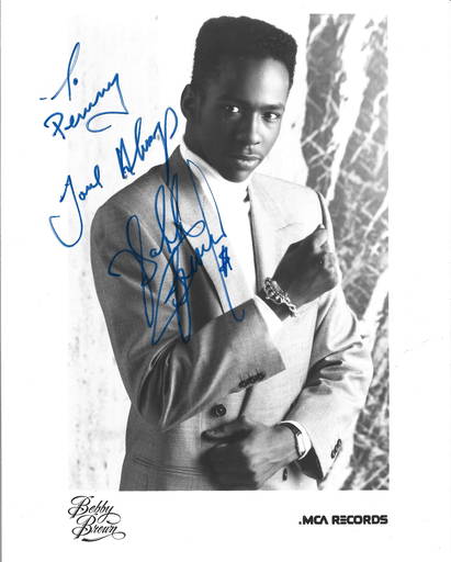 Bobby Brown signed 10x8 black and white promo photo - Feb 11, 2022 ...