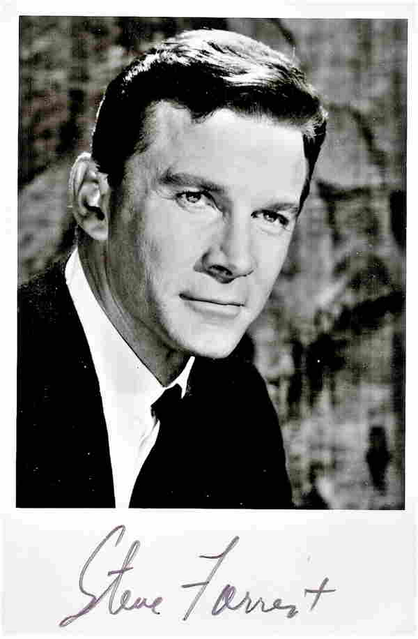 Actor, Steve Forrest signed 6x4 vintage black and white (#0318) on Feb ...