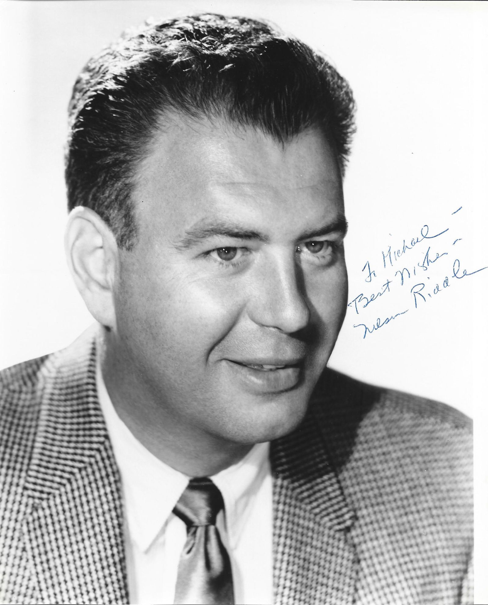 Nelson Riddle Signed 10x8 Black And White Photo.